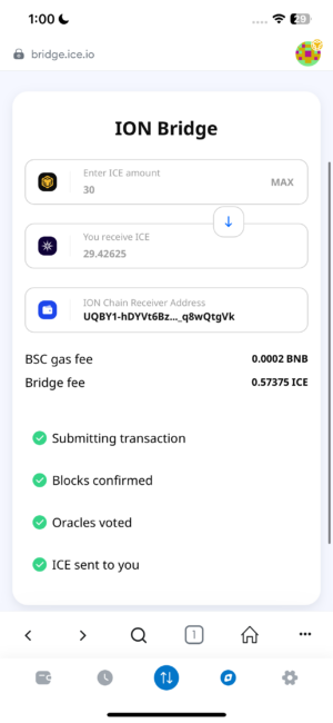 How to Bridge ICE to the ION Blockchain