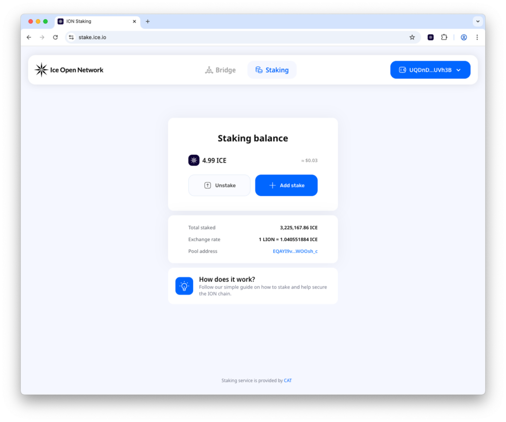 Staking - Ice Open Network